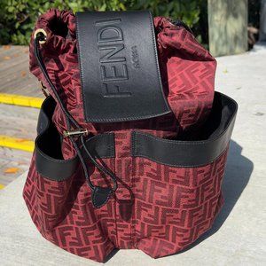Fendi | Bags | Rare Limited Edition Authentic Burgundy Fendi ...